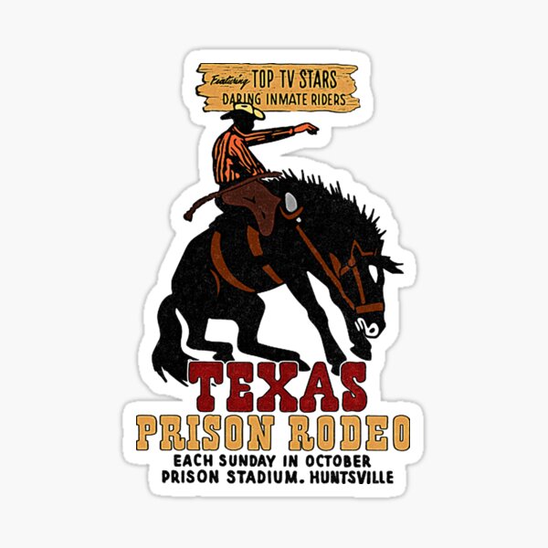 "Vintage Texas Prison Rodeo" Sticker by Rumbacardi32 | Redbubble