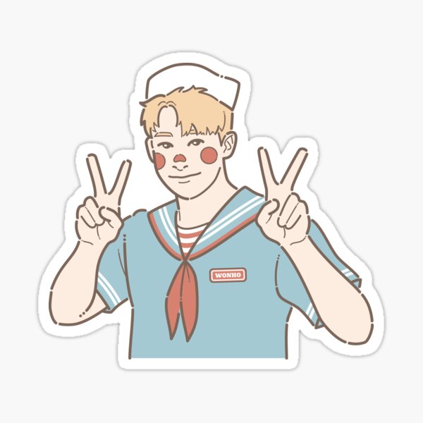 "Wonho" Sticker by Beelynnn | Redbubble