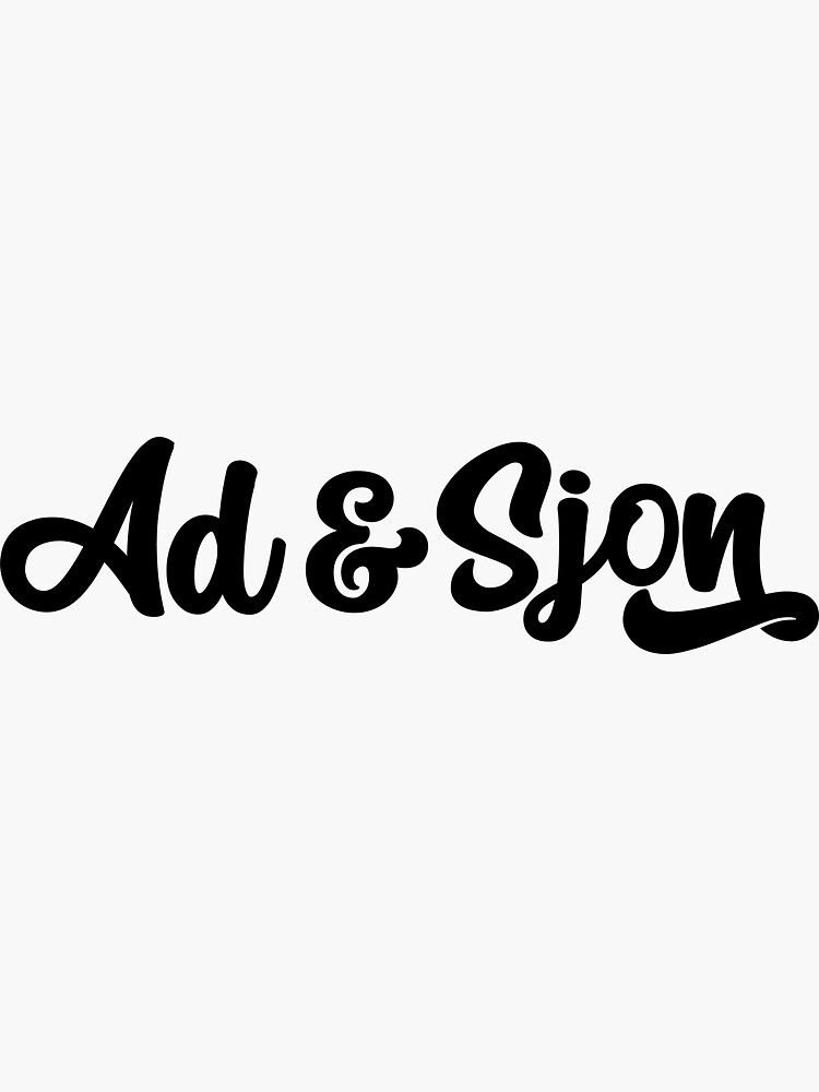"Ad & Sjon logo" Sticker by robbeemer | Redbubble
