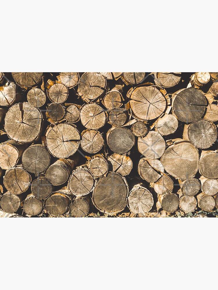 "Rustic brown wood log pile" Sticker for Sale by StohlerPhotos | Redbubble