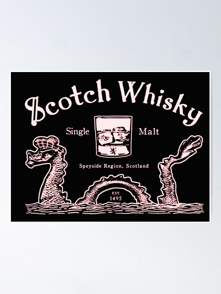 Poster « Scotch Whisky Anchorman Drapeau écossais Monstre du Loch Ness ...