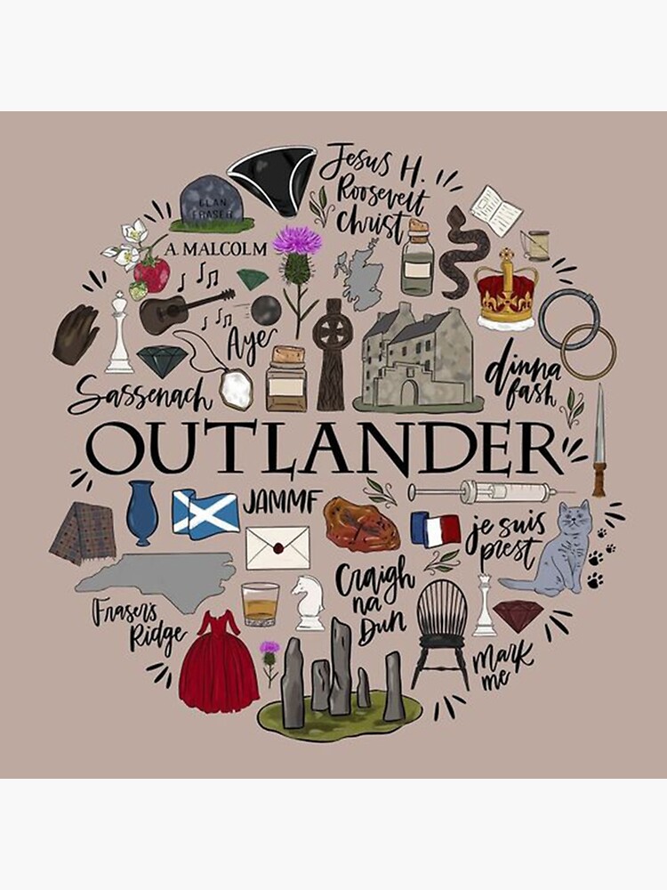 "Outlander in Typography" Sticker for Sale by leannetyfcl | Redbubble