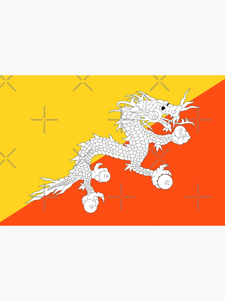 "Bhutan Flag bhutan" Sticker for Sale by Javaland | Redbubble