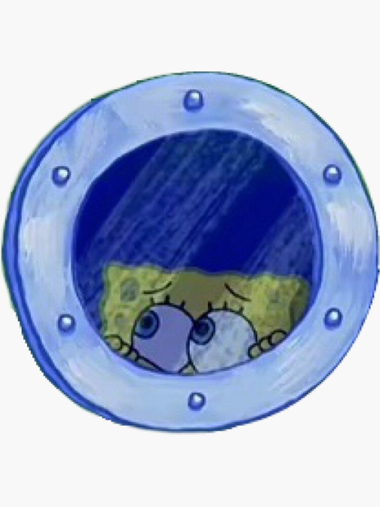 Pegatina «bob Esponja Mirando Por La Ventana De Staroverovsemyo