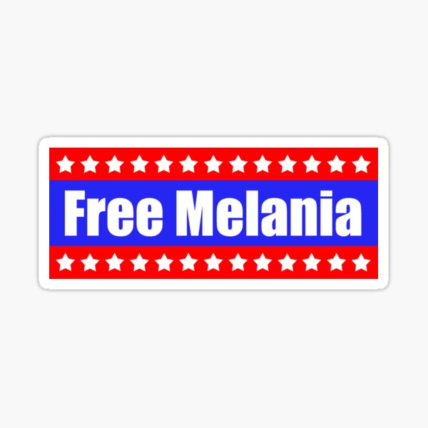 "Free Melania Protest Products" Sticker for Sale by mpodger | Redbubble