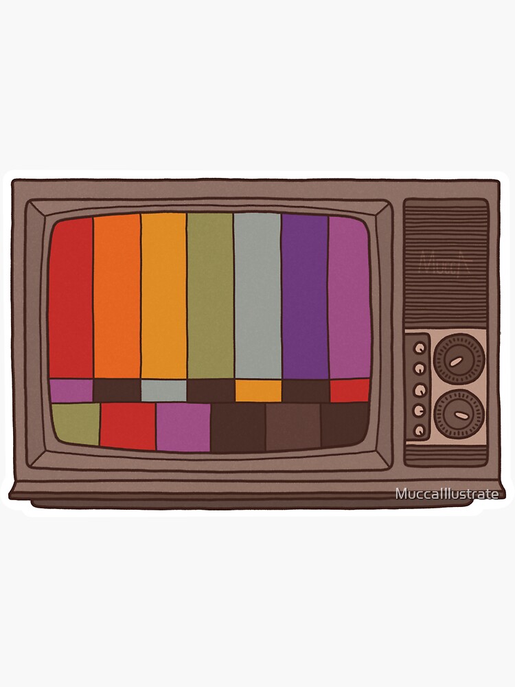 "Vintage queer pride TV bars" Sticker by MuccaIllustrate | Redbubble