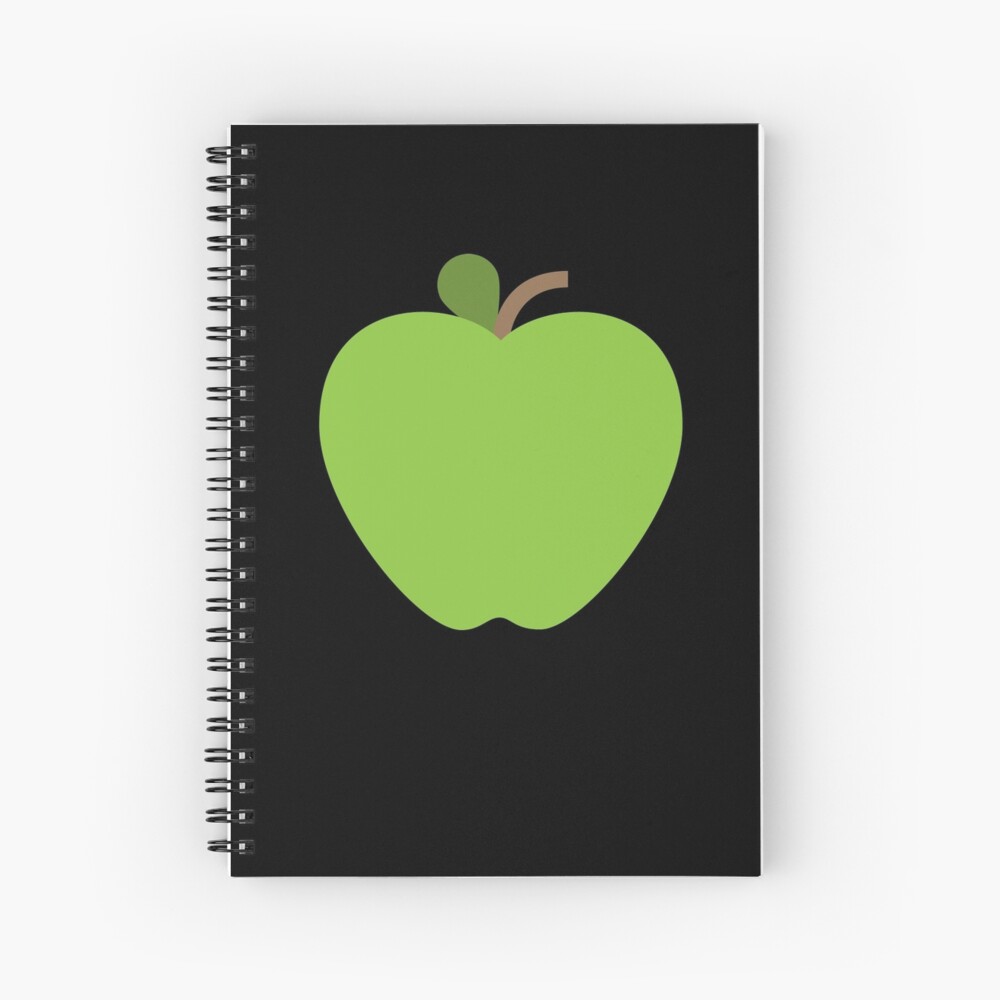 "Emoji Green Apple Fruit" Spiral Notebook for Sale by roarr | Redbubble