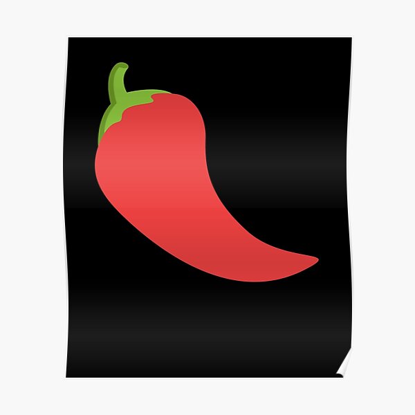 "Emoji Chilli Pepper" Poster by roarr | Redbubble