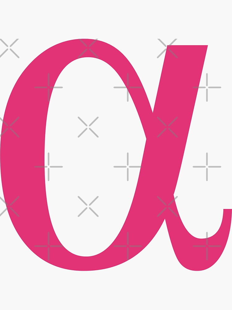 "α - Alpha - Greek Alphabet Letters" Sticker by FaneelaBi | Redbubble