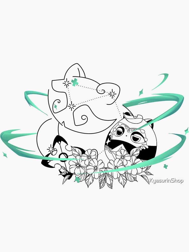 "Sayu Constellation Design" Sticker by KyasurinShop | Redbubble