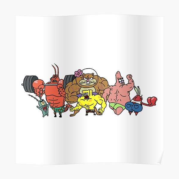 Póster «Bob esponja fuerte» de MaritDekker | Redbubble