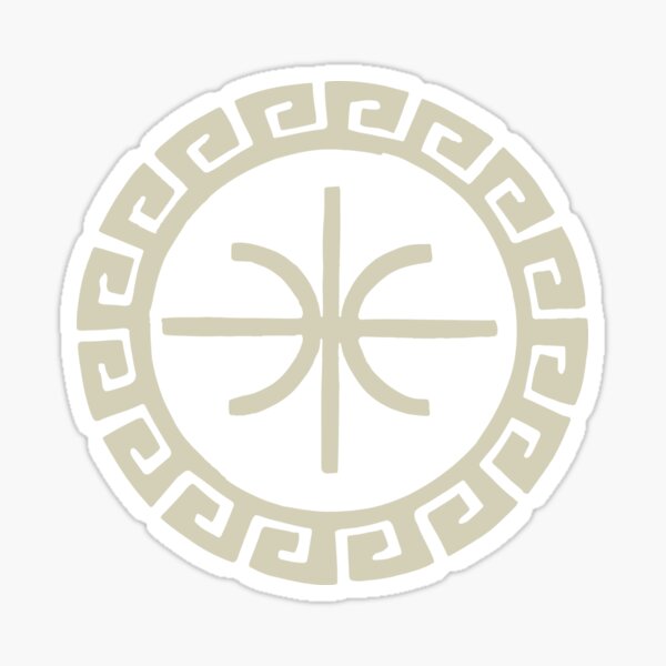 "Delphic Epsilon Ancient Greek Symbol" Sticker by barbz101 | Redbubble
