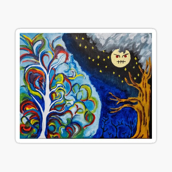 "Branching Confluence" Sticker by FlamboyantDream | Redbubble