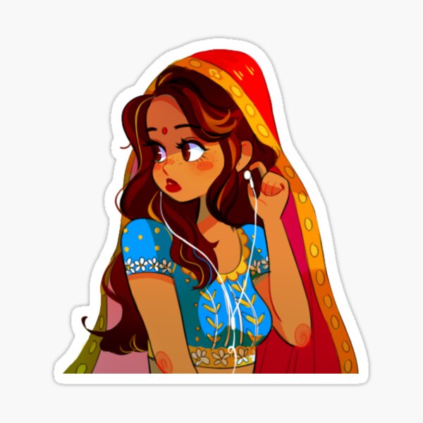 " Desi Lady " Sticker for Sale by carter-styl | Redbubble
