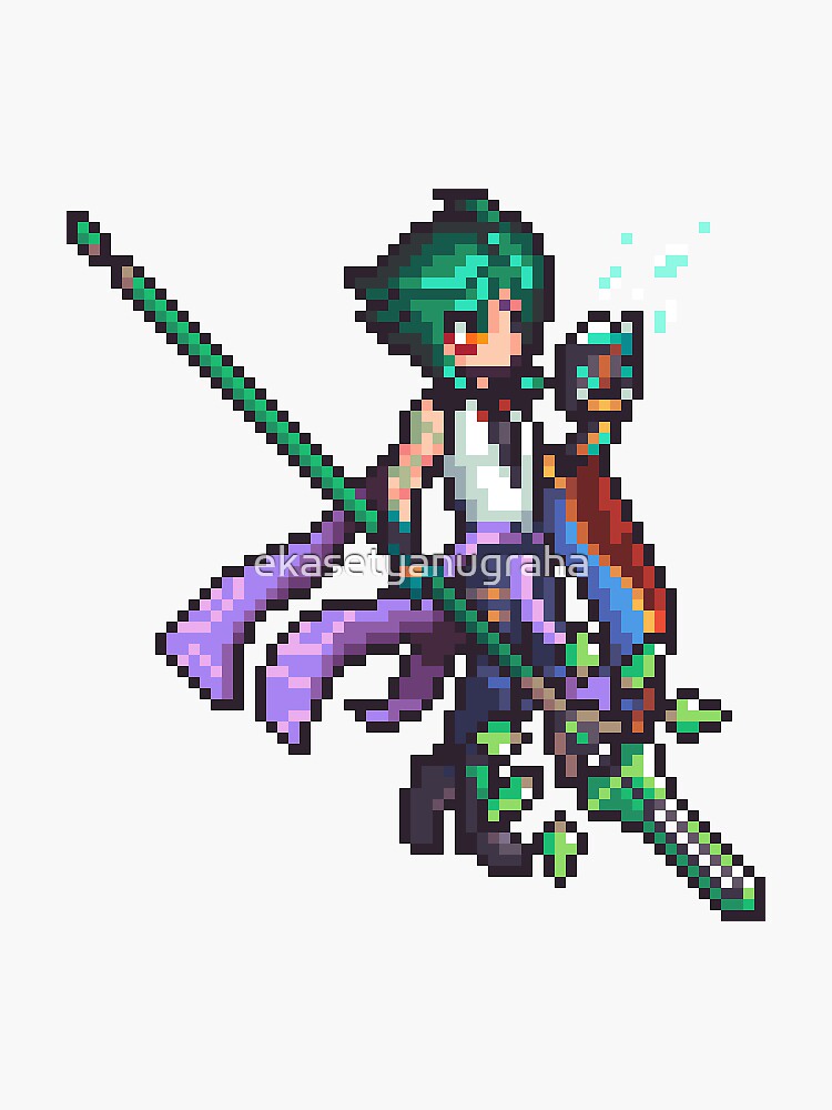 Sticker « Xiao - Genshin Impact Pixel Art », par ekasetyanugraha ...