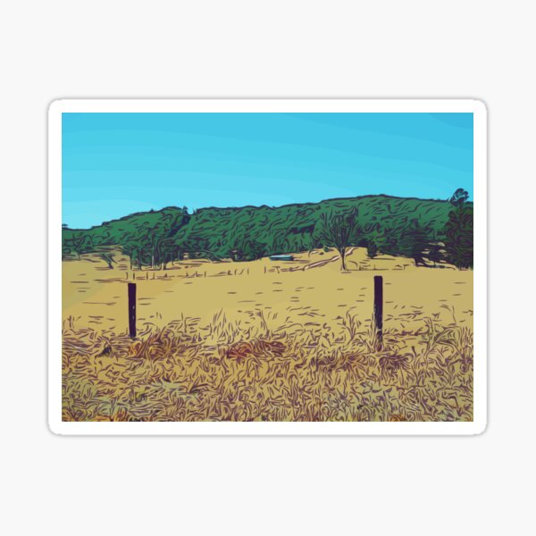 "Springbrook Series ~ Back Paddock" Sticker by jaydeedearness | Redbubble