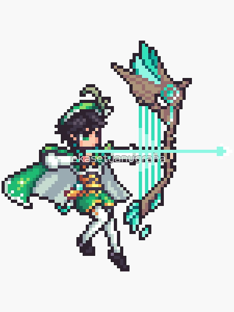 "Venti - Genshin Impact Pixel Art" Sticker for Sale by ekasetyanugraha ...