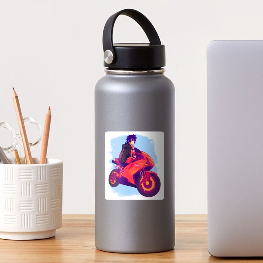 "Biker Keith" Sticker by Elentori | Redbubble
