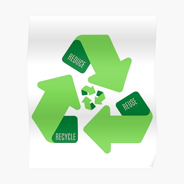 "Recycle Reduce Reuse. Recycle Sign" Poster by mattades | Redbubble