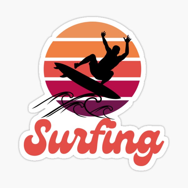 "Retro Vintage Surfing and Sunset | VSCO Retro Aesthetic" Sticker by ...