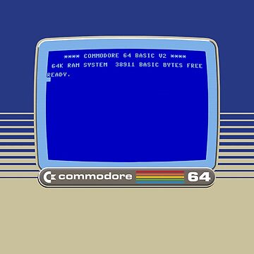 "Home Computer Commodore 64 Boot Screen - Ready - c64 Inspired" Sticker ...