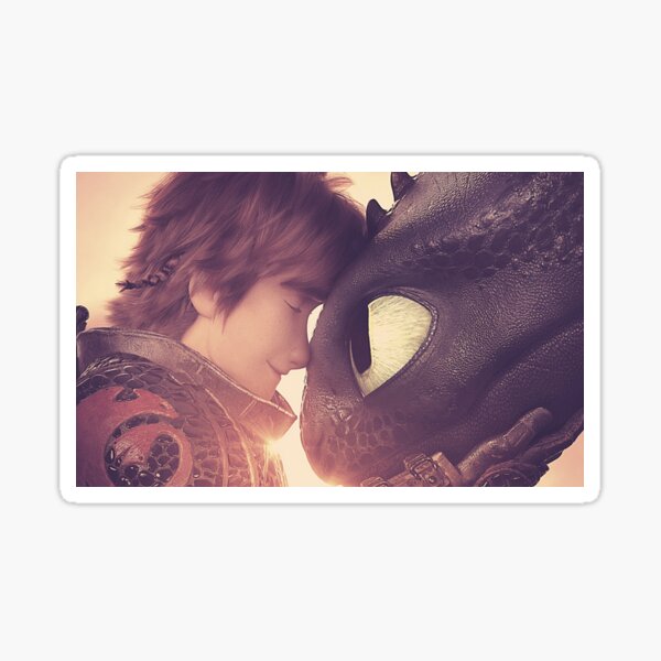 "How To Train Your Dragon(Hiccup and Toothless)" Sticker for Sale by ...