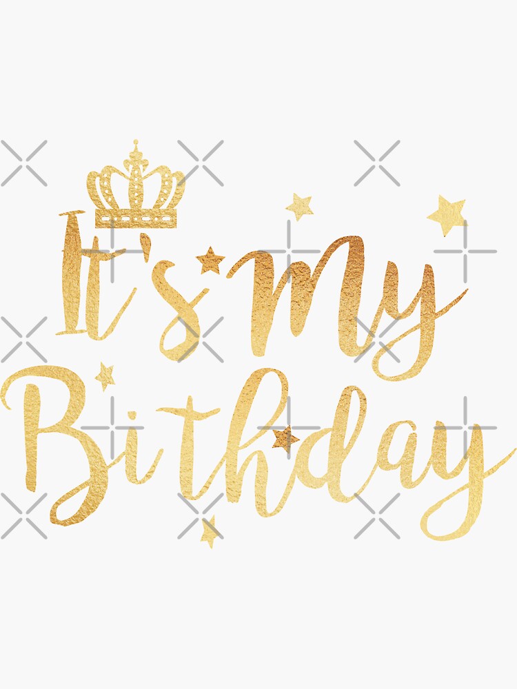 "Its My Birthday" Sticker for Sale by DrVx | Redbubble