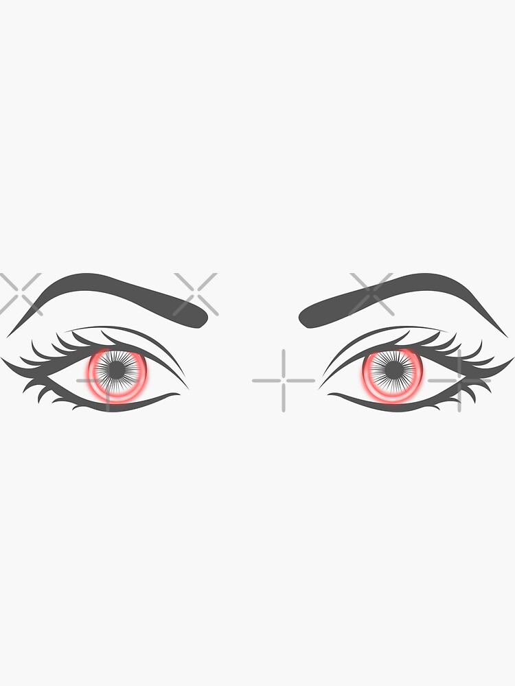 "Royal Glowing Red Eyes" Sticker by CreativNode | Redbubble
