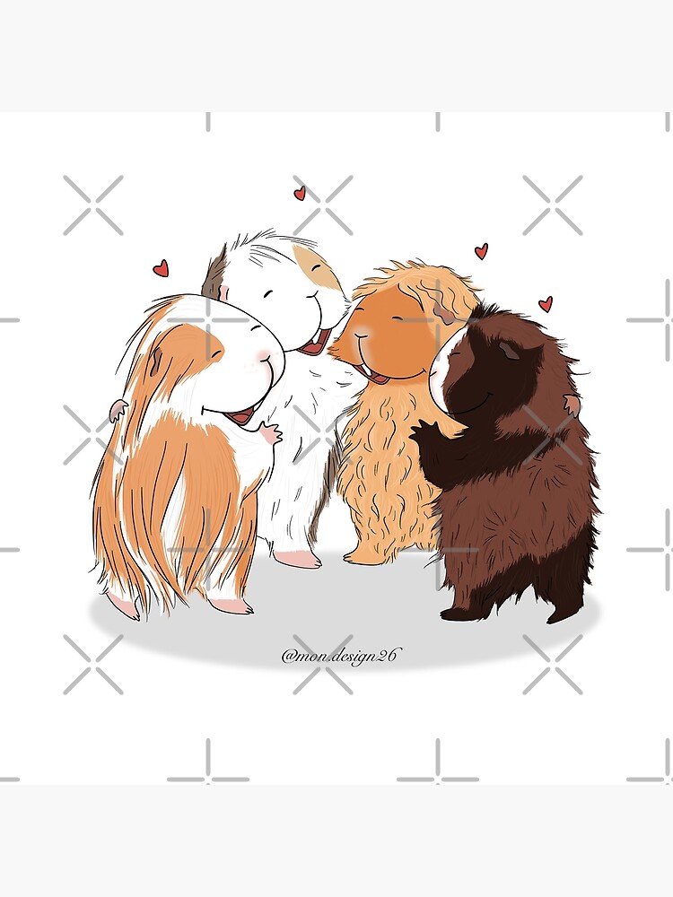 "Guinea Pig Family - Group Hug" Poster for Sale by mondesign26 | Redbubble