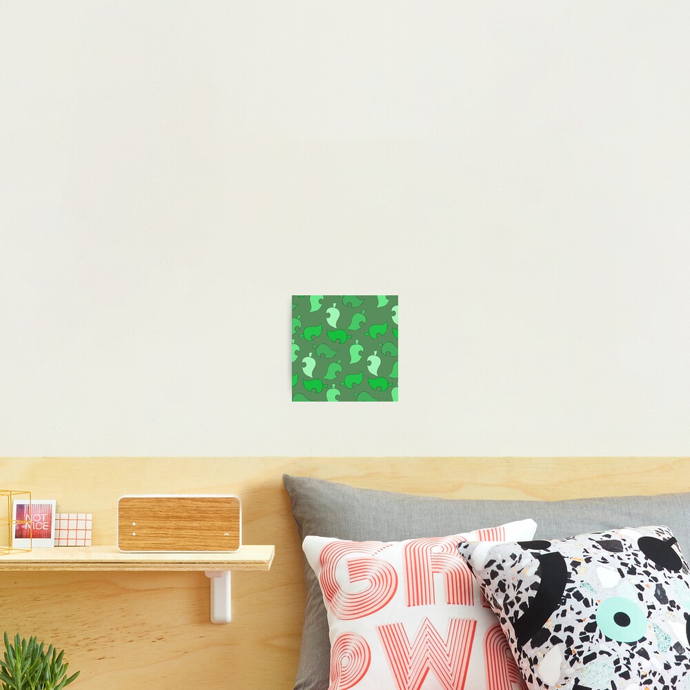 "Animal Crossing Leaves Green Background" Photographic Print by ...