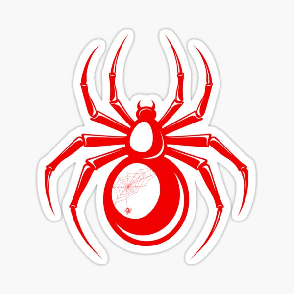 "Spider Symbol (Red Version)" Sticker by EasilyShop | Redbubble
