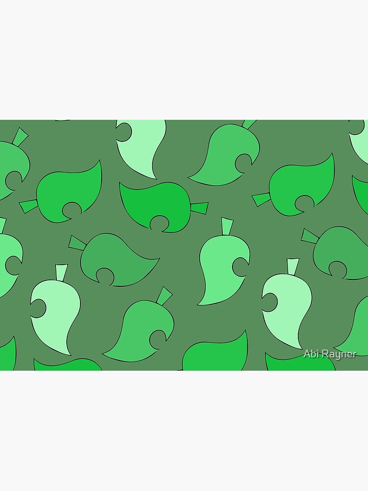 "Animal Crossing Leaves Green Background" Hardcover Journal for Sale by ...