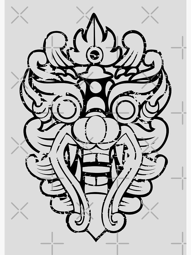 "Aztec mask face #3: Barong - Balinese/Thai mask, Thai dragon, The ...