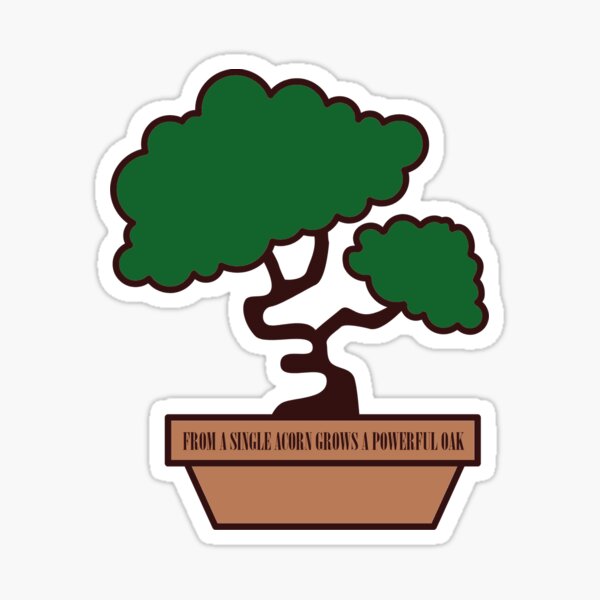 "Bonsai" Sticker by bokunosekai | Redbubble