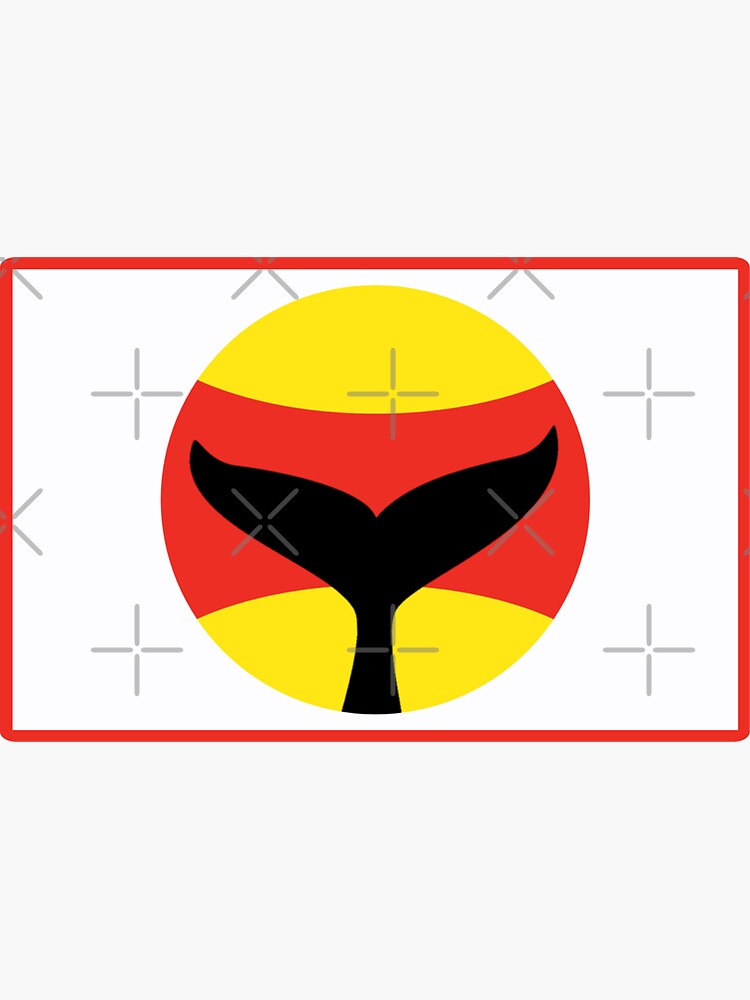 "Whale Warning Flag" Sticker for Sale by SafeRetreat | Redbubble