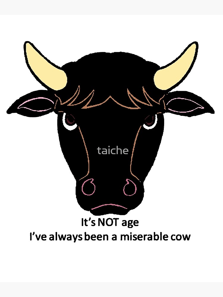 "It's Not Age I've Always Been A Miserable Cow" Poster by taiche ...
