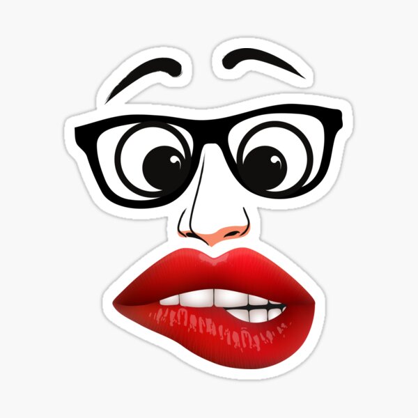 "Worried Face" Sticker by TheThriftyBrit | Redbubble