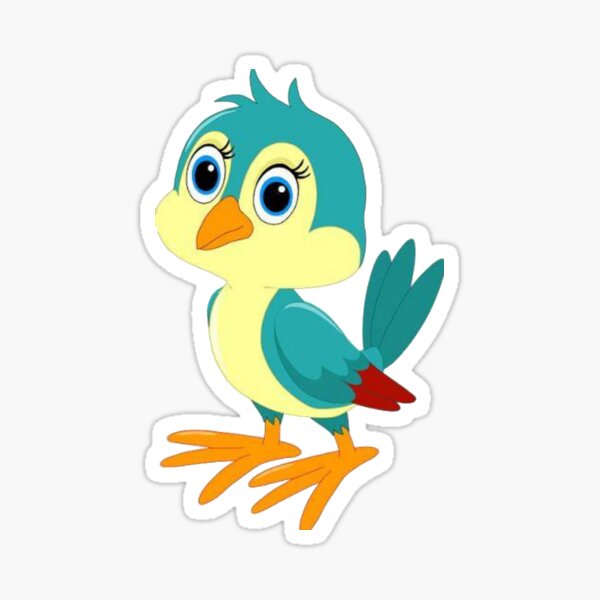 "cute birdy " Sticker for Sale by khadijaelalaoui | Redbubble