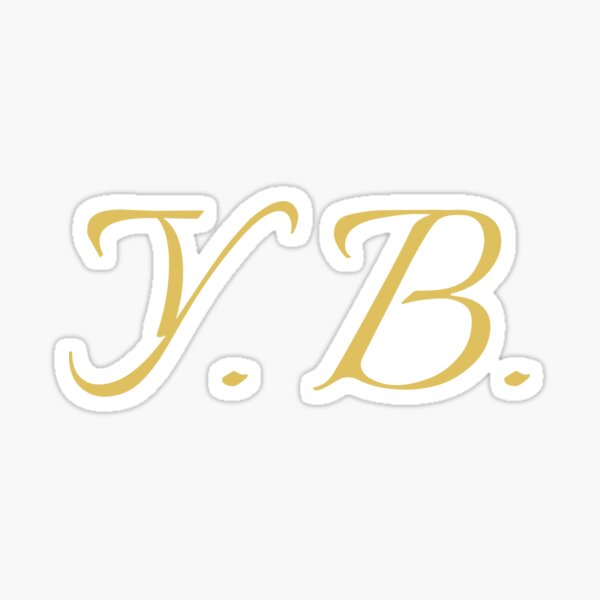 "YB Initials | Gold Lettering | Personalised Gifts" Sticker by ...