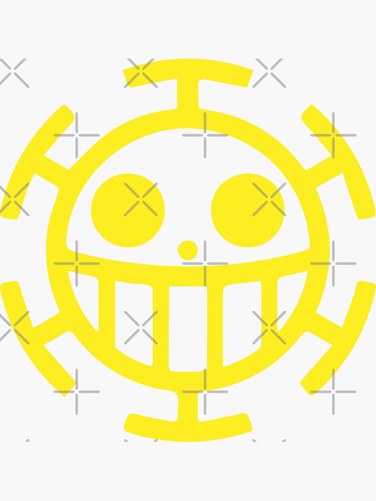 "One piece jolly roger Heart pirates" Sticker by animebrands | Redbubble