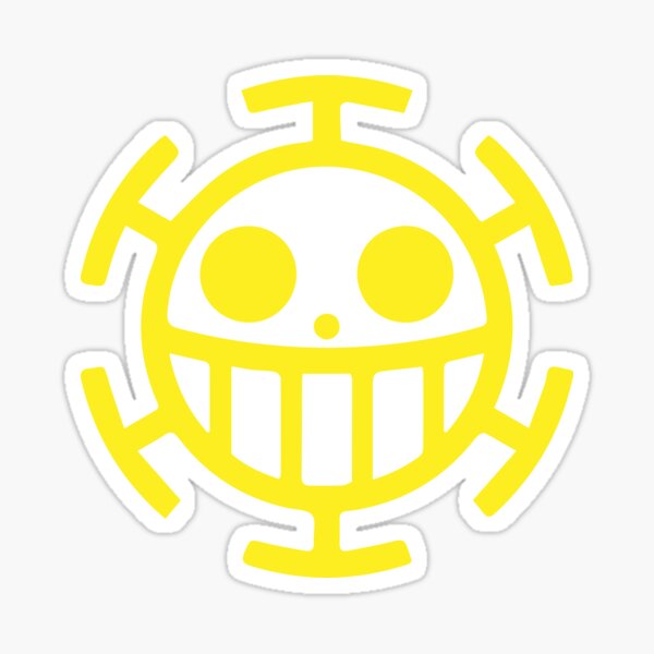 "One piece jolly roger Heart pirates" Sticker by animebrands | Redbubble