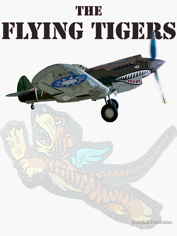 "The Flying Tigers" Sticker by Creativesouls | Redbubble