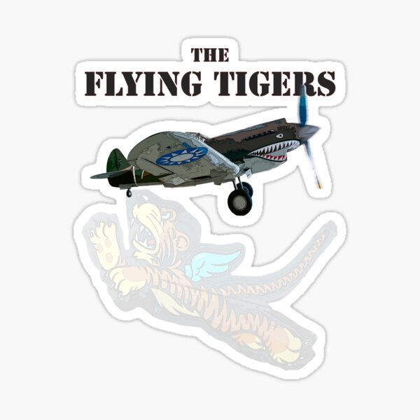 "The Flying Tigers" Sticker by Creativesouls | Redbubble