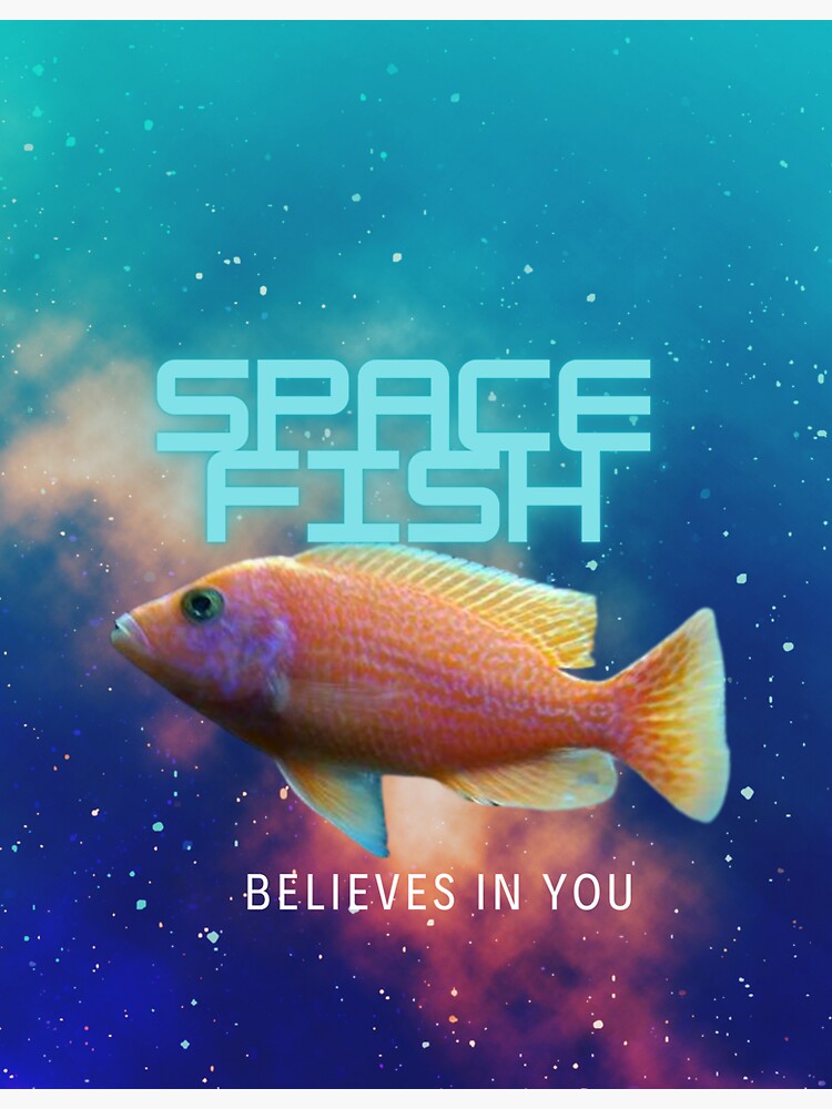 "Space Fish" Sticker by LovelyUgly | Redbubble