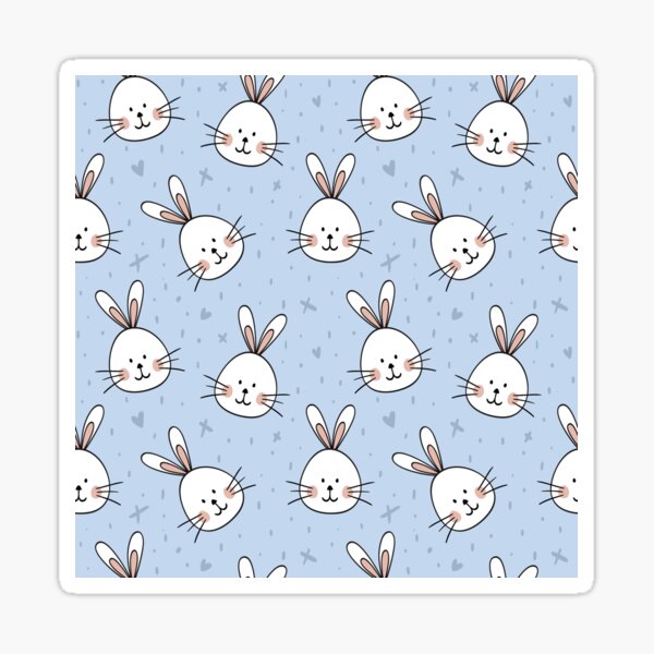 "cute bunny face" Sticker by TinhinanSimane | Redbubble