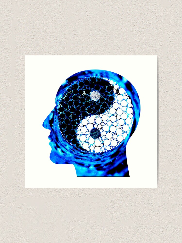 "Yin Yang of the mind and brain" Art Print for Sale by Purkriti | Redbubble