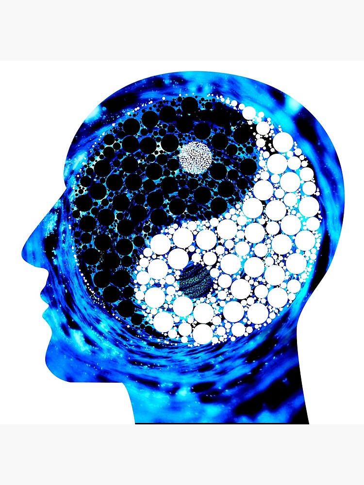 "Yin Yang of the mind and brain" Art Print for Sale by Purkriti | Redbubble