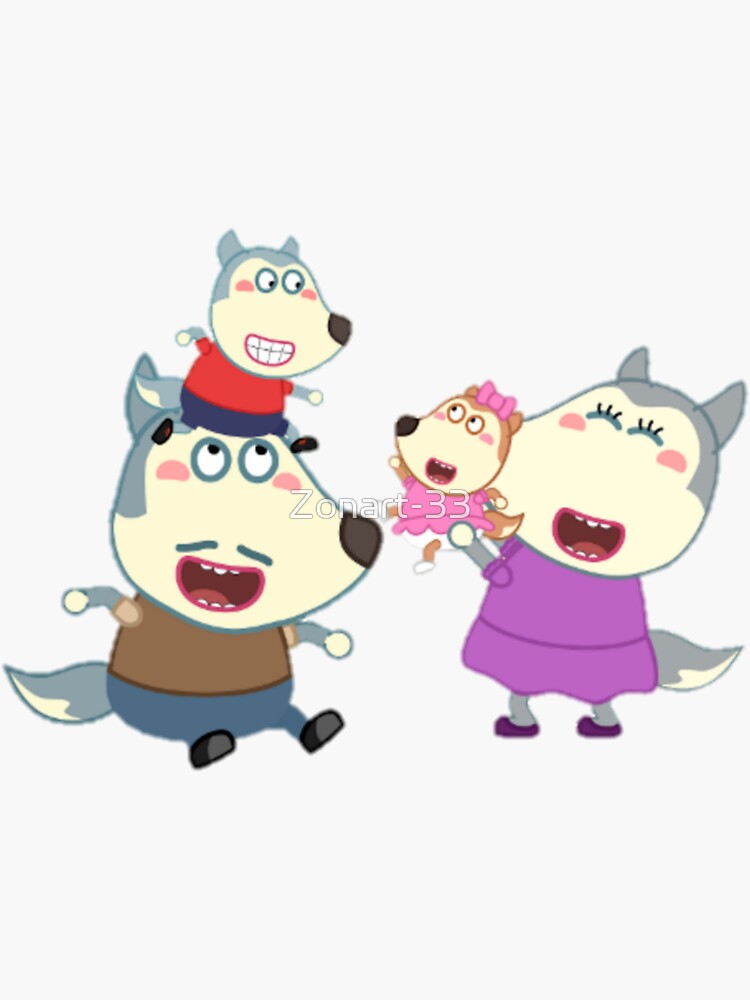 "Wolfoo family" Sticker by Zonart-33 | Redbubble