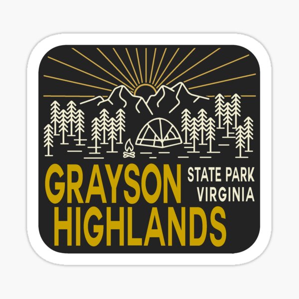 "Grayson Highlands State Park Square Sunrise" Sticker by VanyaKar ...