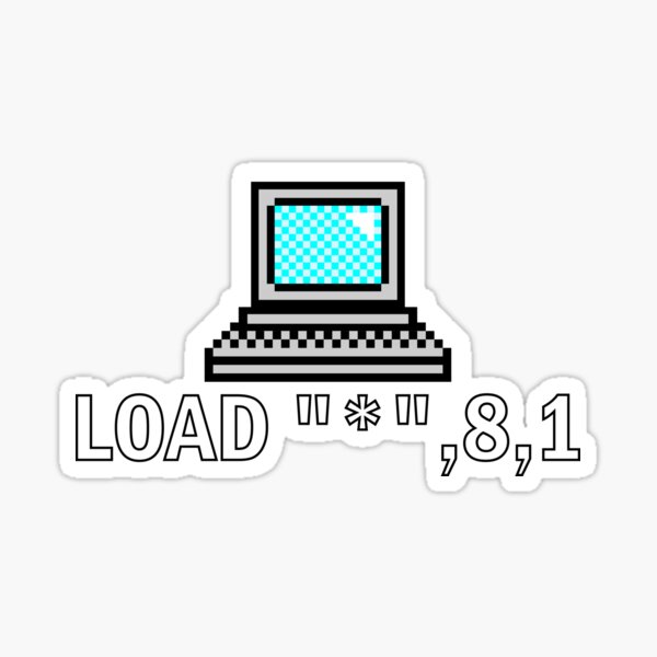 "Load "*" ,8 ,1" Sticker by ArashiiGames | Redbubble
